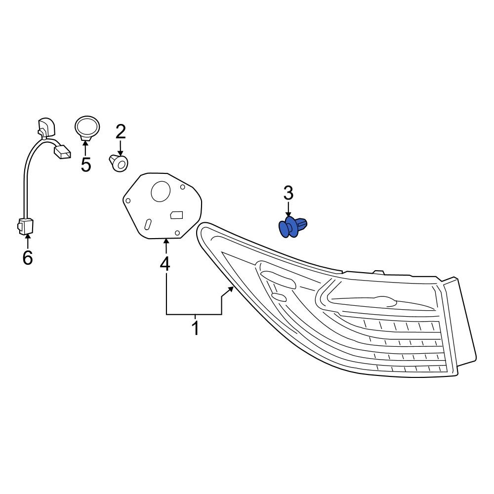Lexus OE 8149660010 - Outer Tail Light Clip