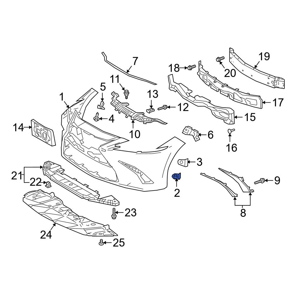 Lexus OE 4774902020 - Bumper Cover Retainer