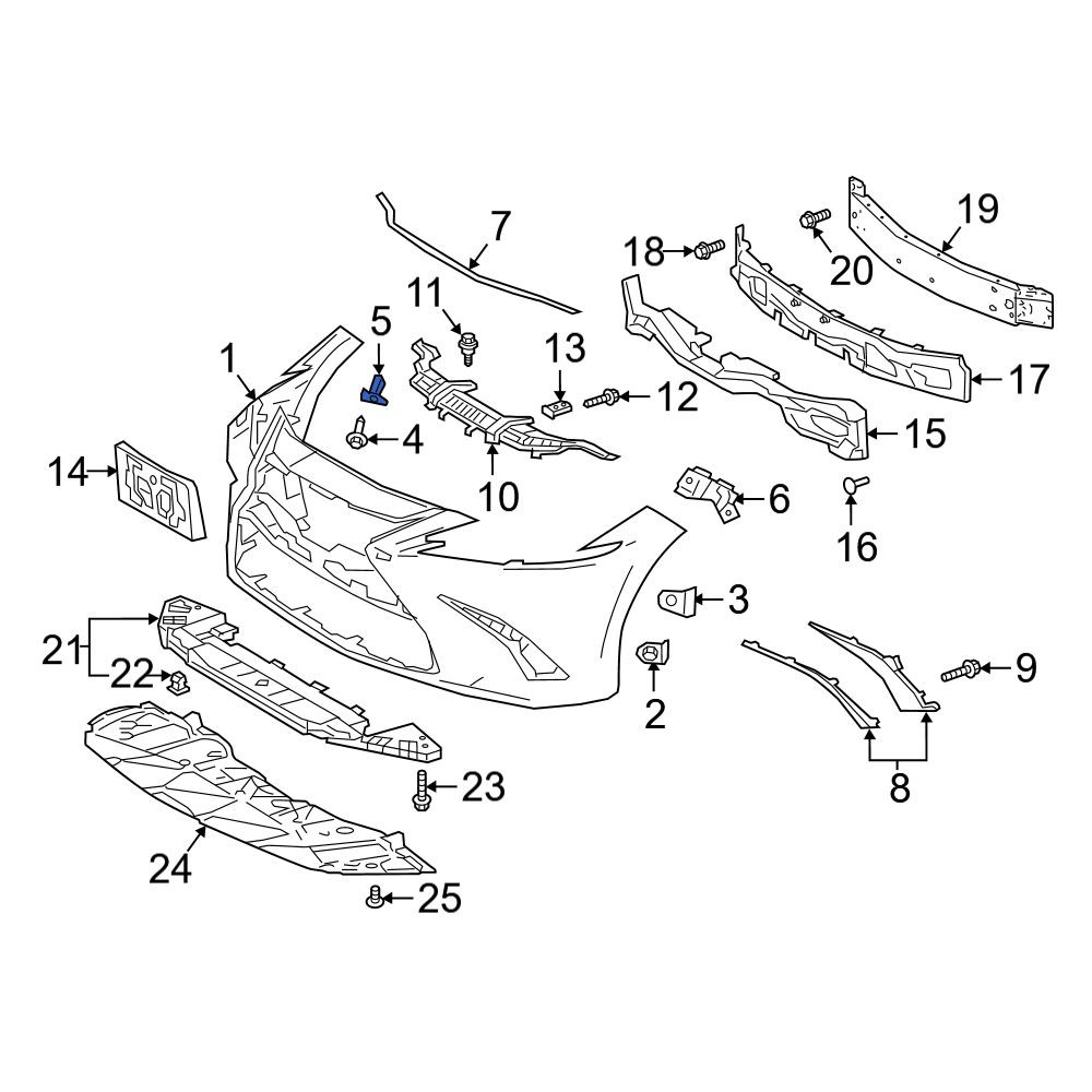 Lexus OE 5214606120 - Left Bumper Cover Bracket