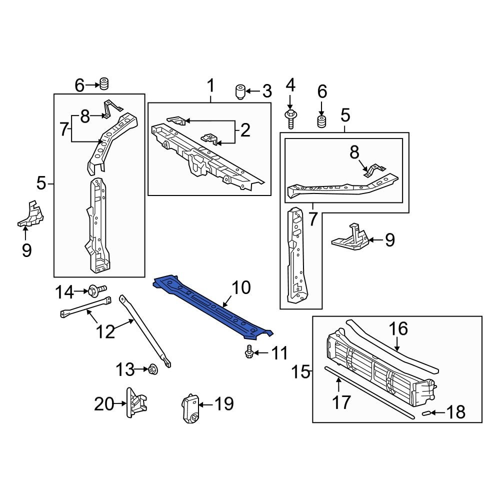 Lexus OE 5710406060 - Front Lower Radiator Support Tie Bar