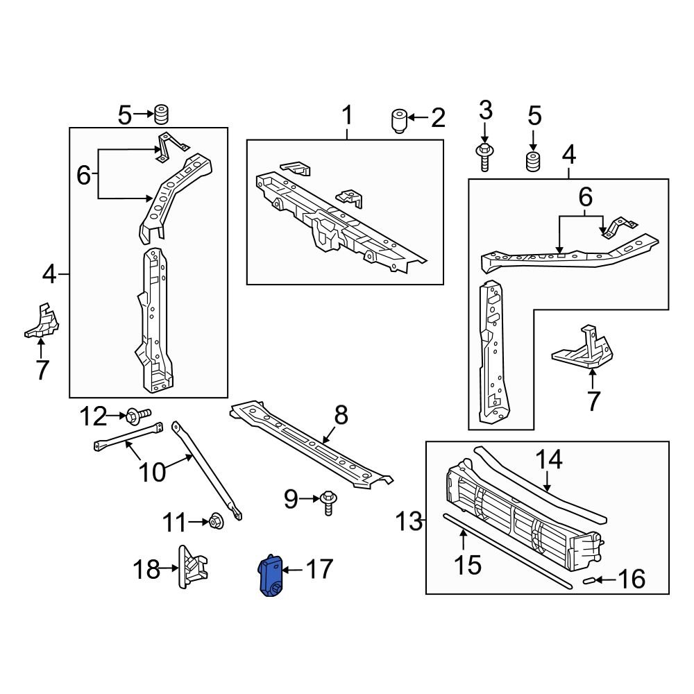 Lexus OE 8894033060 - Front Radiator Support Air Deflector Actuator
