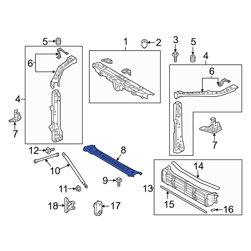 Lexus OE 5710406060 - Front Lower Radiator Support Tie Bar