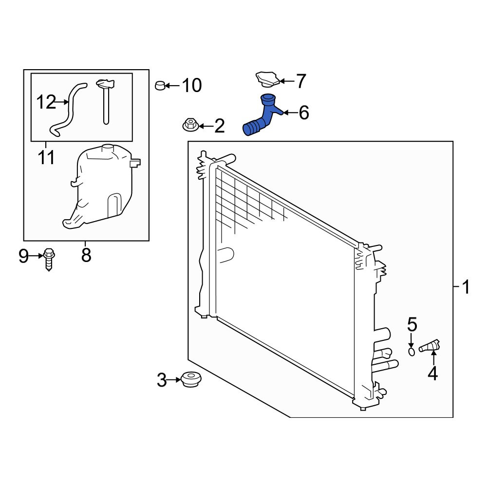 Lexus OE 16897F0011 - Engine Coolant Filler Neck