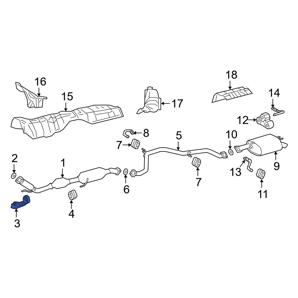 Lexus OE 1757325010 - Exhaust System Hanger Bracket