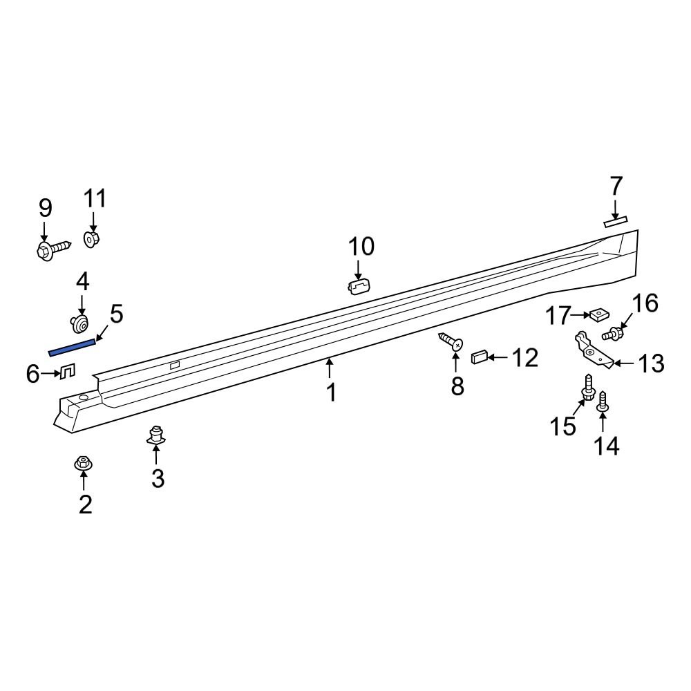 Lexus OE 7586606010 - Rocker Panel Molding Insulator