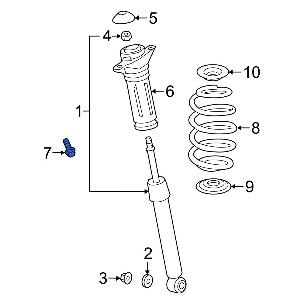 Lexus OE 90109A0066 - Suspension Shock Absorber Mounting Bolt