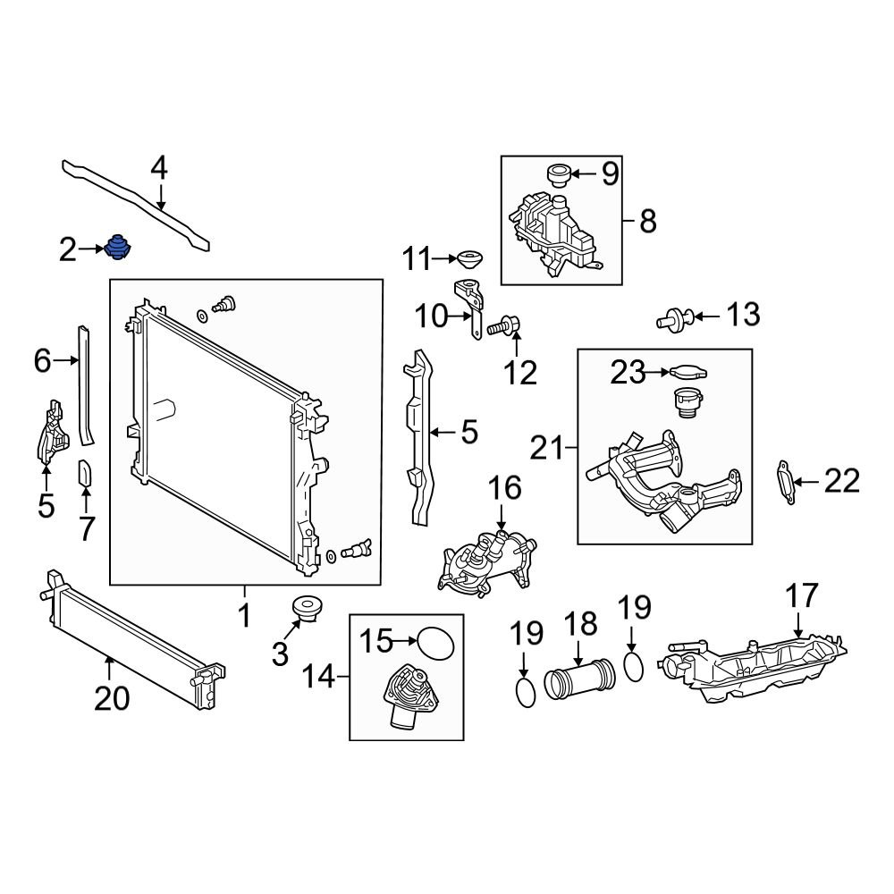 Lexus OE 16523F0020 - Upper Radiator Insulator