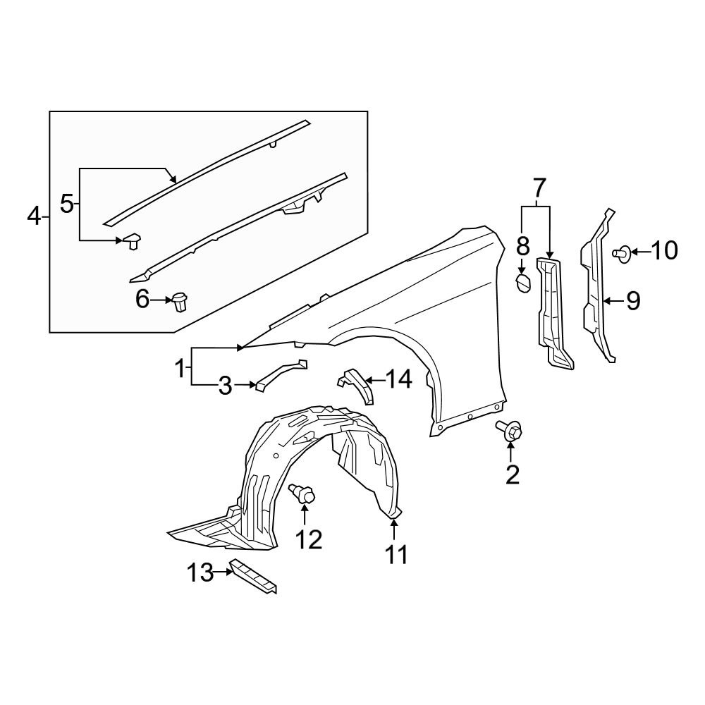 Lexus OE 9046707214 - Fender Liner Retainer