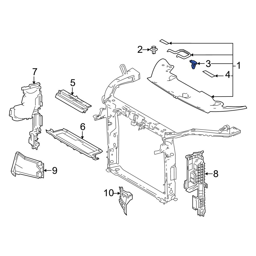 Lexus OE 5314560030 - Grille Retainer
