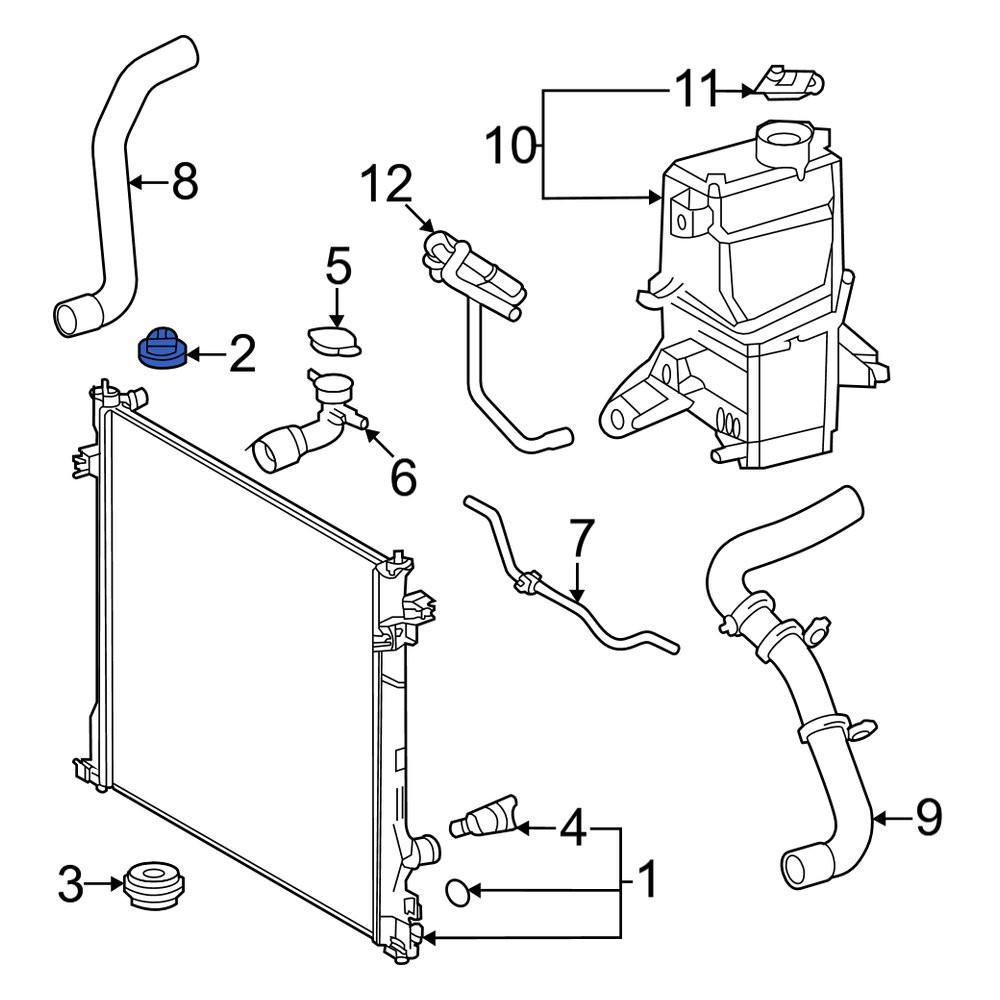 Lexus OE 16523F0020 - Upper Radiator Insulator