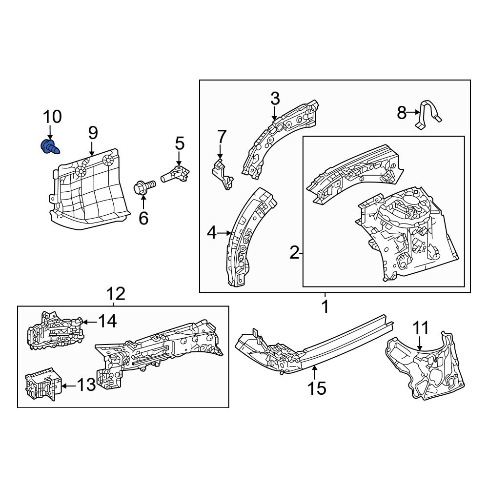 Lexus OE 90119A0451 - Mud Guard Bolt
