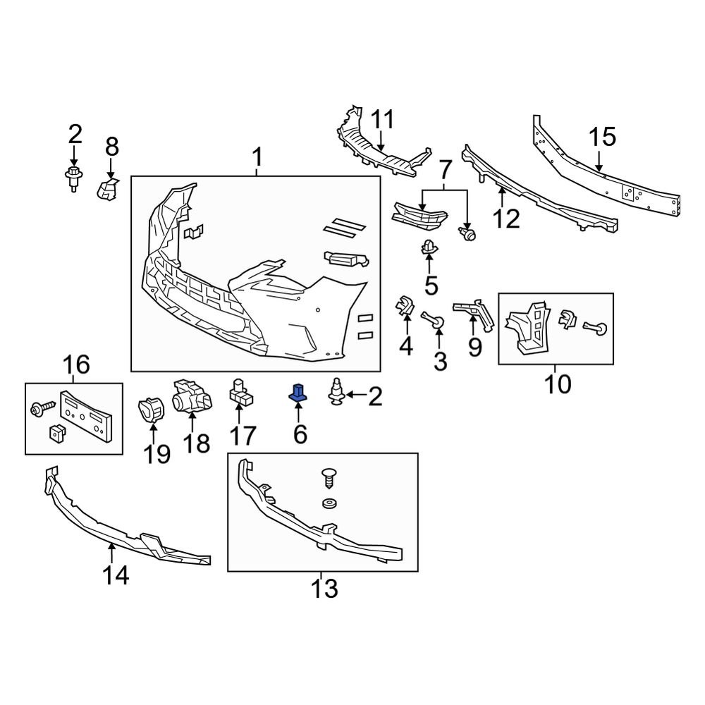 Lexus OE 9018906193 - Bumper Cover Grommet