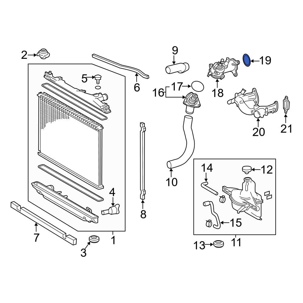 Lexus OE 1634138030 - Engine Coolant Bypass Hose Gasket