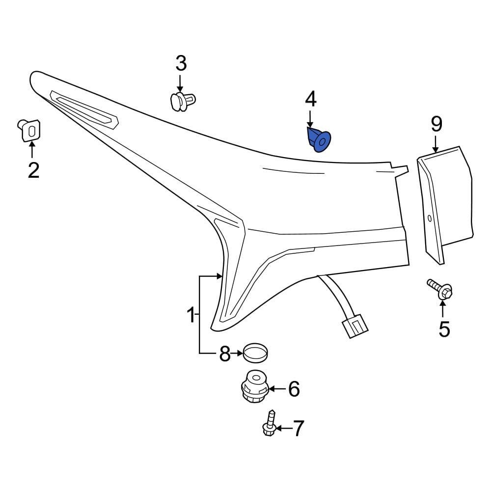 Lexus OE 9018906242 - Tail Light Grommet