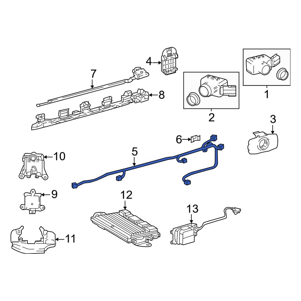 Lexus OE 8934850050 - Rear Parking Aid Sensor Clip