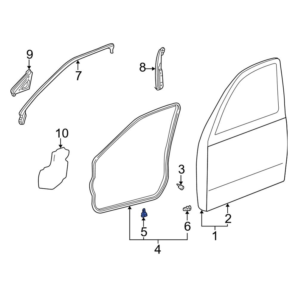 Lexus OE 6786712150 - Door Seal Clip