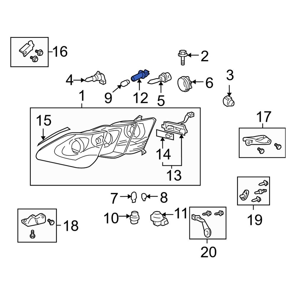 Lexus OE 8113822680 - Front Daytime Running Light Socket