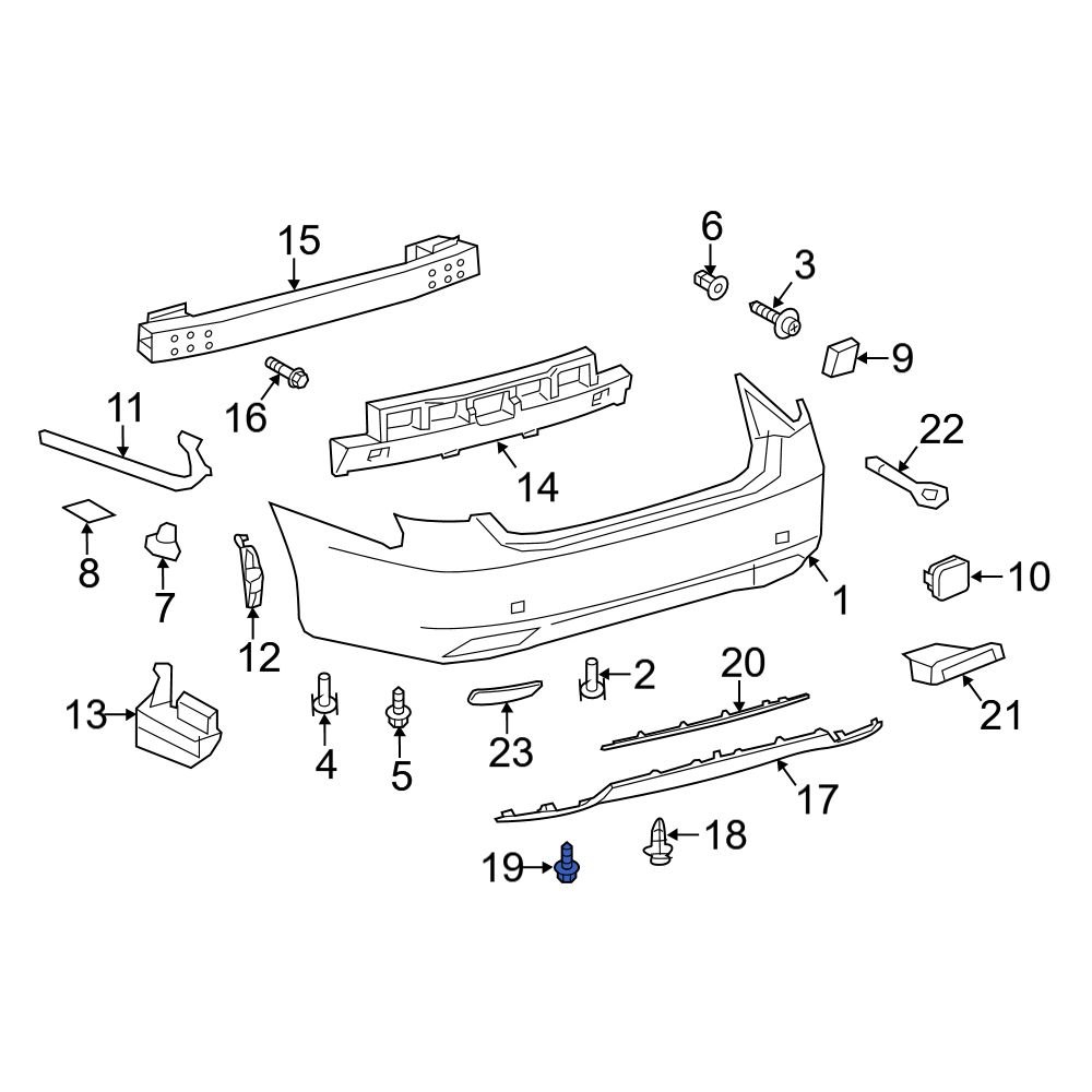Lexus OE 525350E030 - Door Molding Clip