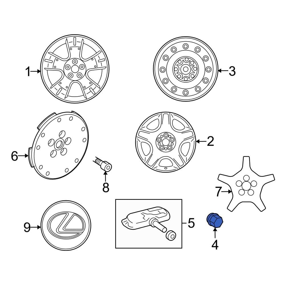 Lexus OE 9094201058 - Wheel Lug Nut
