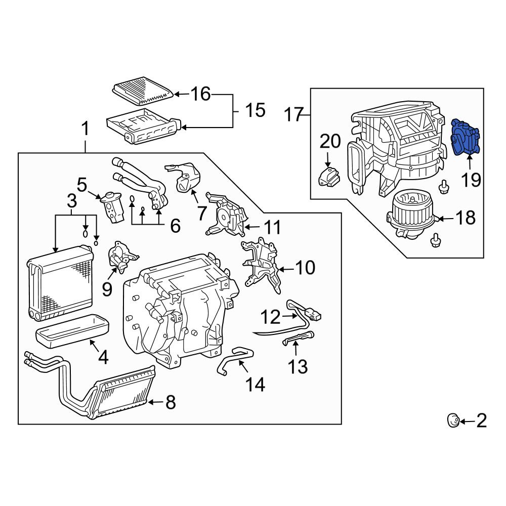 Lexus OE 8710635150 - HVAC Blend Door
