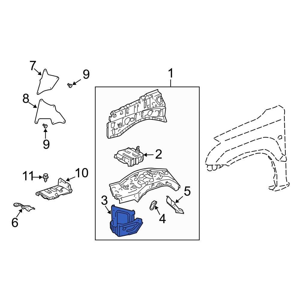 Lexus OE 5702235050 - Left Fender Apron Bracket