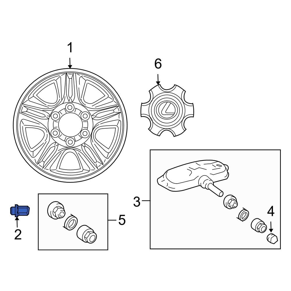 Lexus OE 9094201058 - Wheel Lug Nut