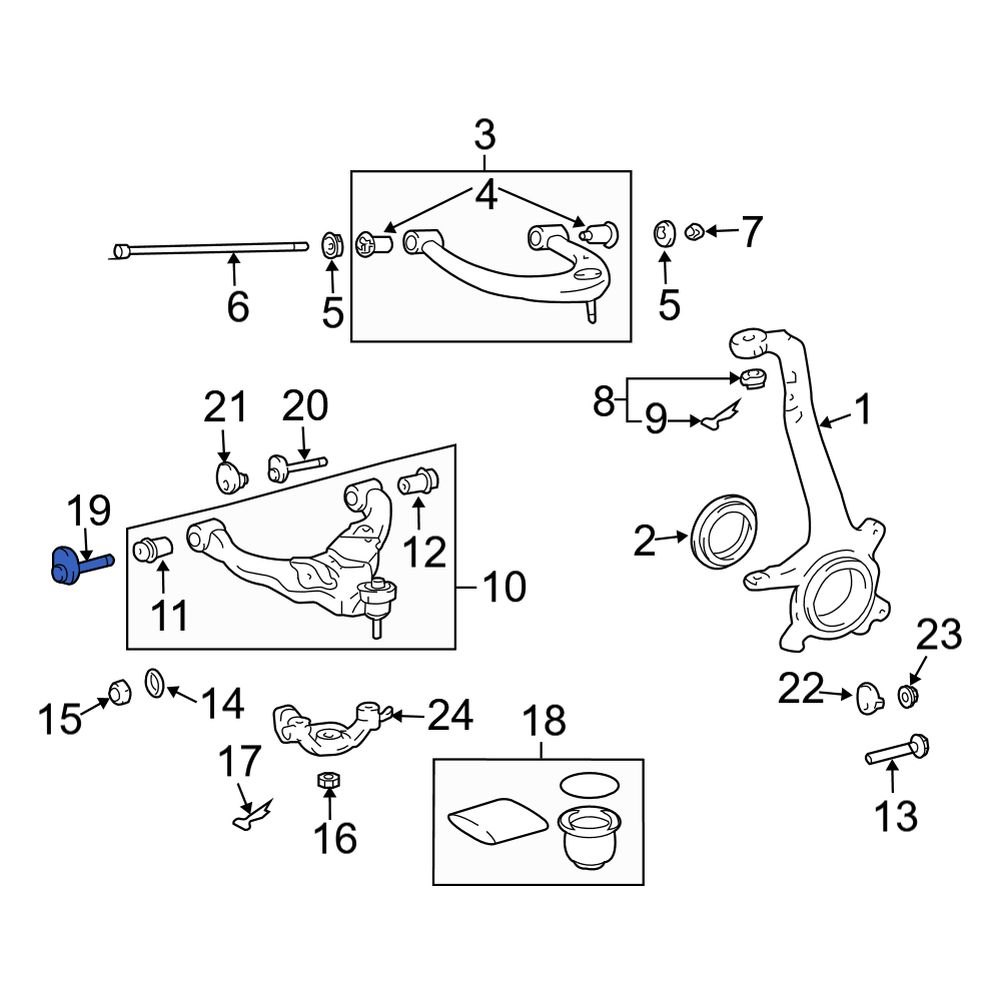 Lexus OE 4819060020 - Front Alignment Camber Adjusting Eccentric