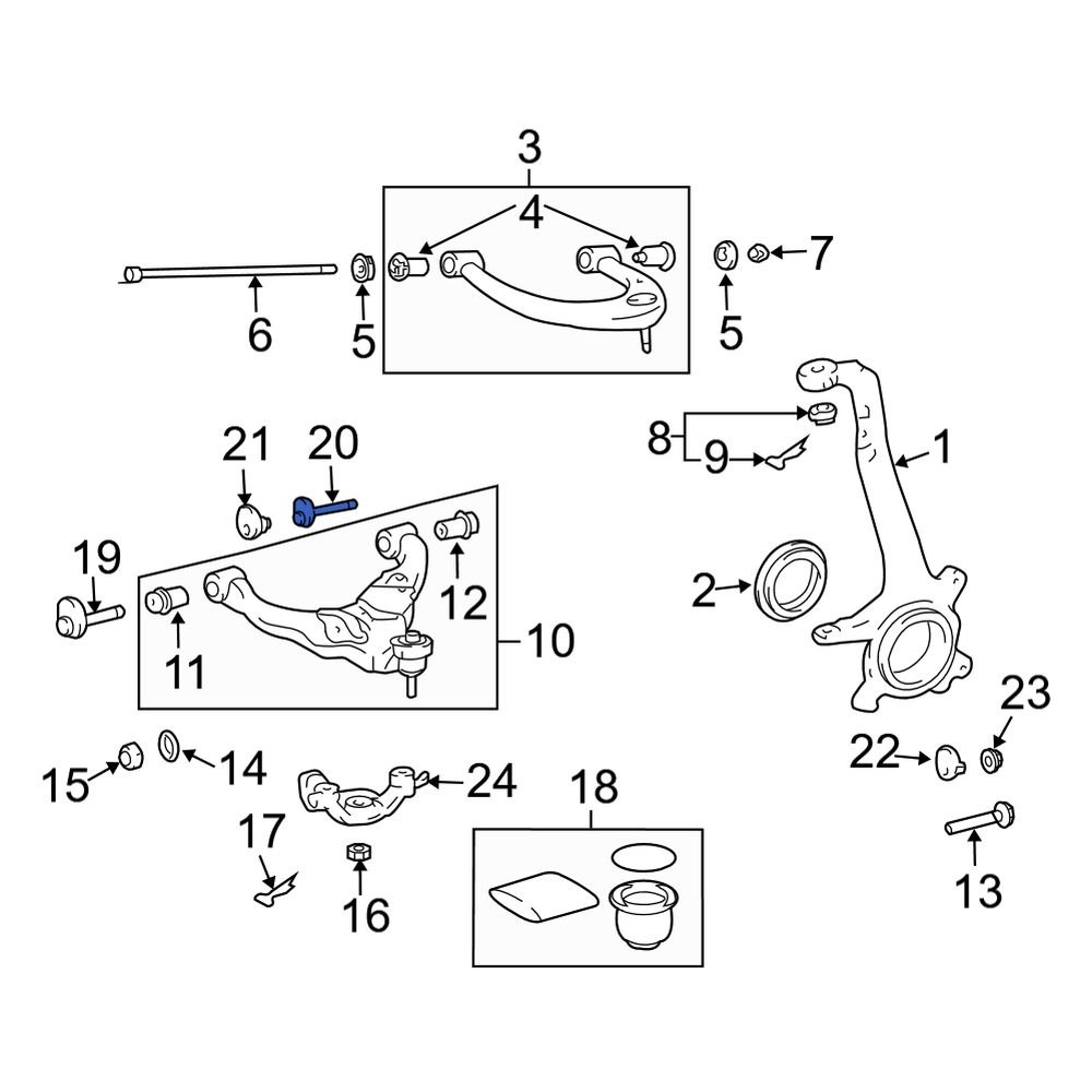 Lexus OE 4819860011 - Front Alignment Camber Adjusting Eccentric