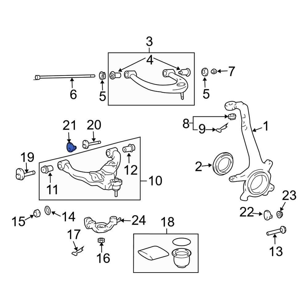 Lexus OE 4845235020 - Front Inner Alignment Camber Adjusting Eccentric
