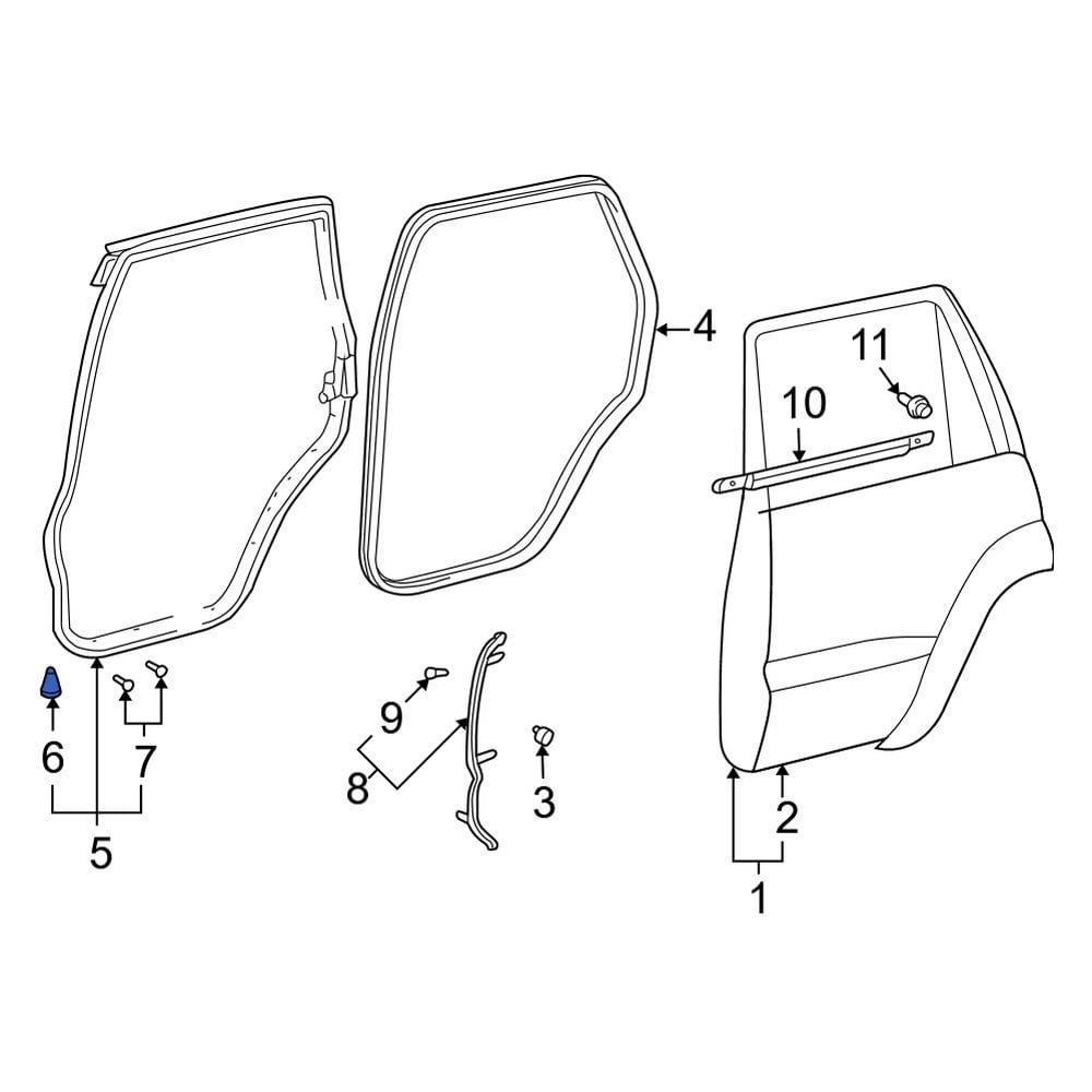 Lexus OE 6786712150 - Door Seal Clip