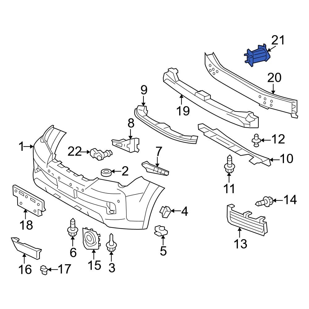 Lexus OE 5202560050 - Right Bumper Impact Bar Bracket