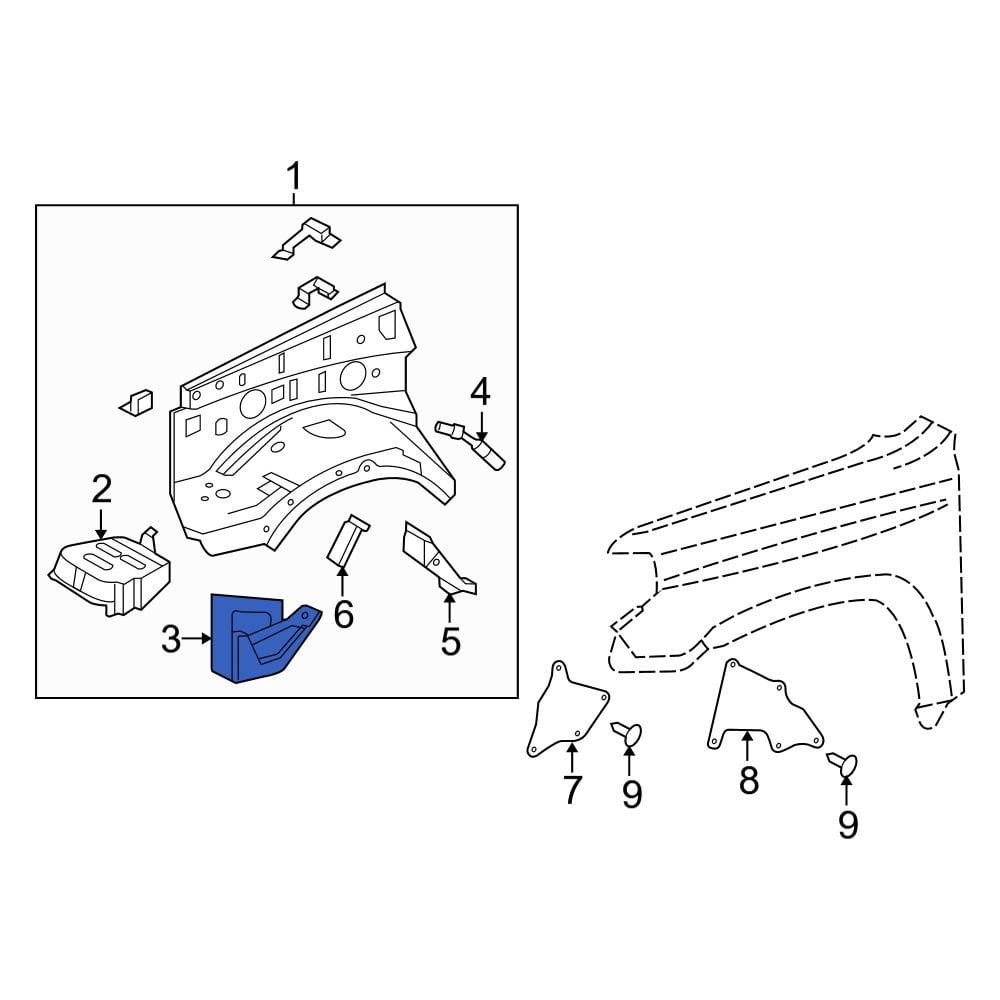Lexus OE 5702235050 - Left Fender Apron Bracket