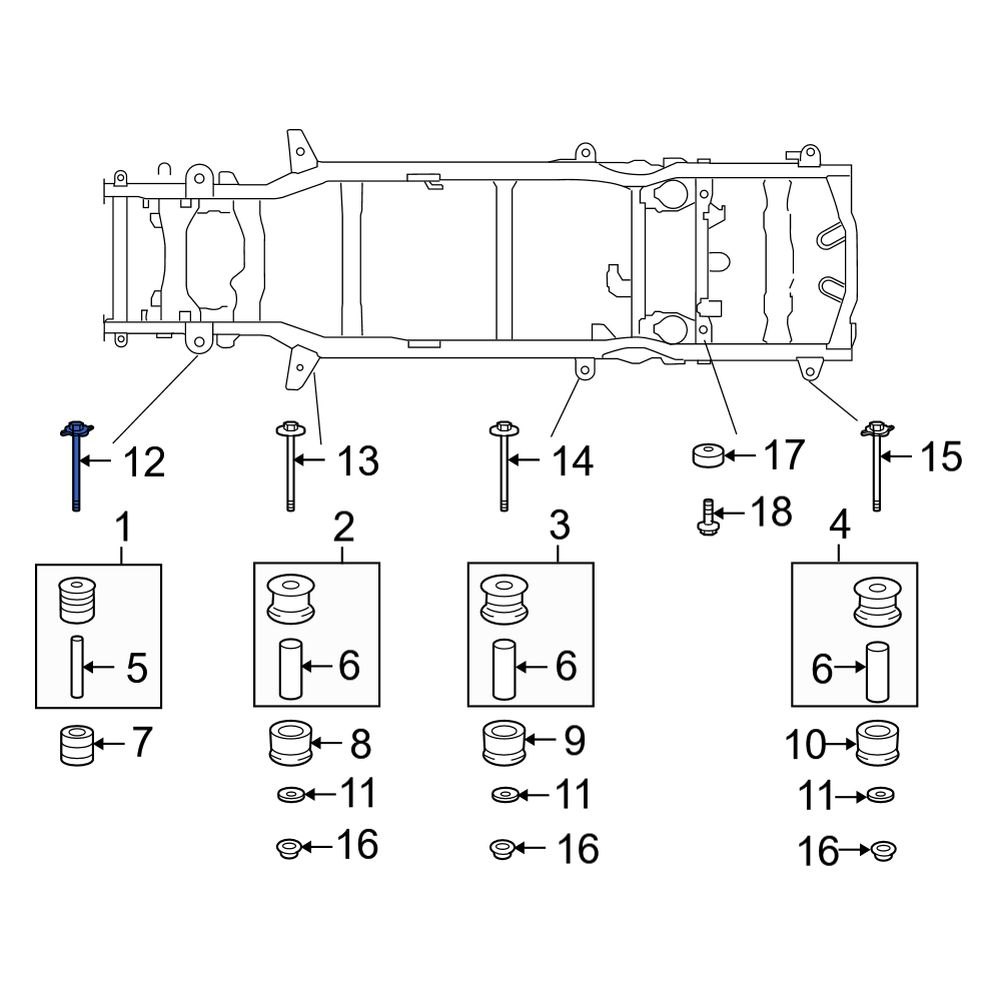 Lexus OE 5221735180 - Front Frame Rail Bolt