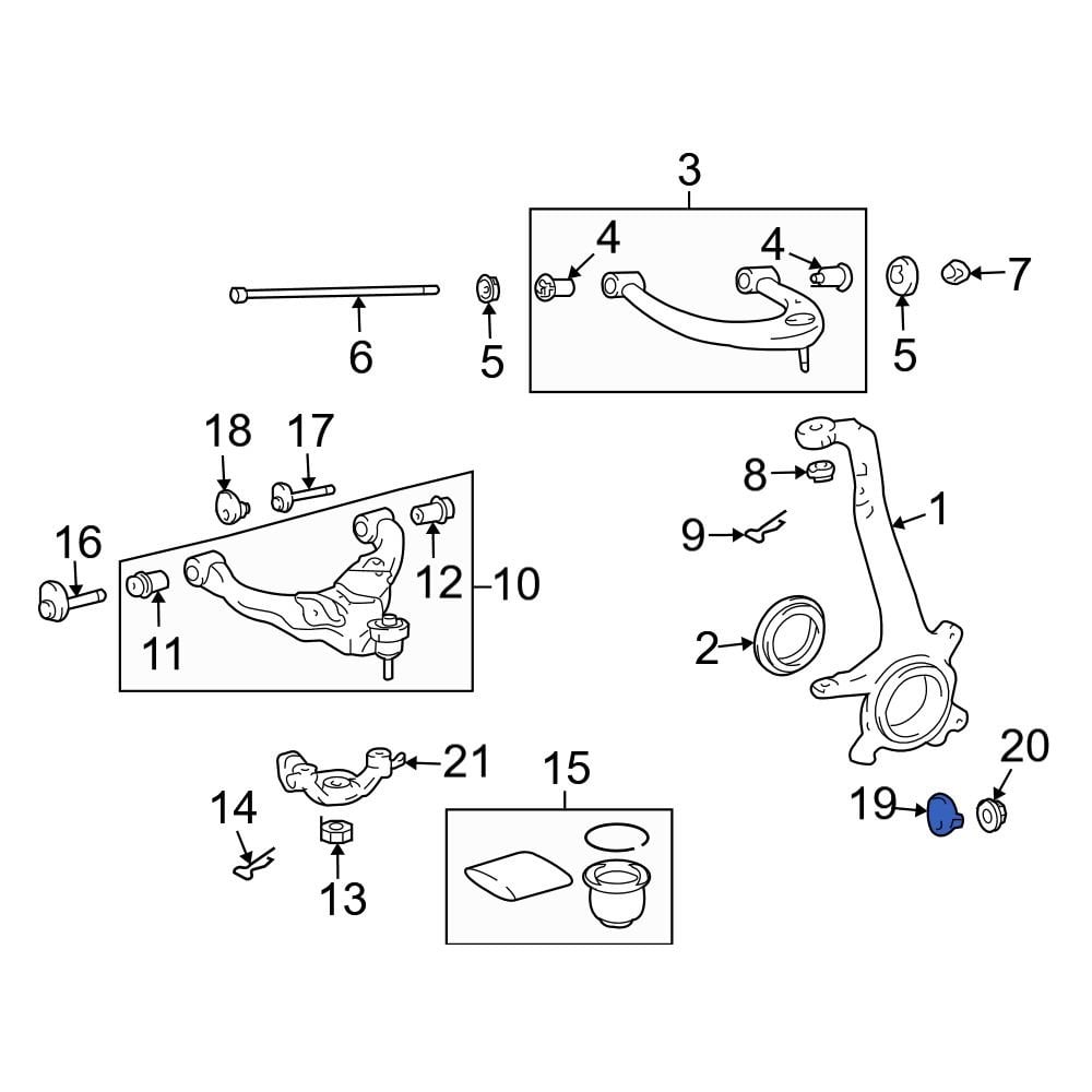 Lexus OE 4819860021 - Front Alignment Camber Adjusting Eccentric