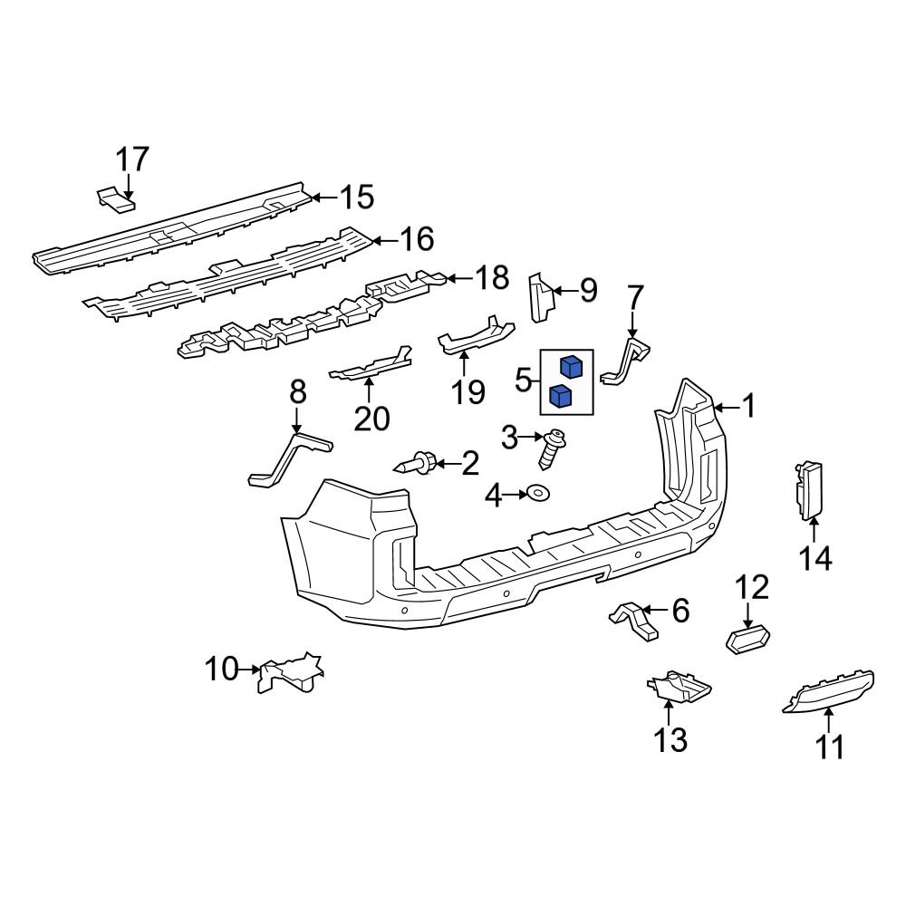 Lexus OE 5235660050 - Bumper Cover Grommet