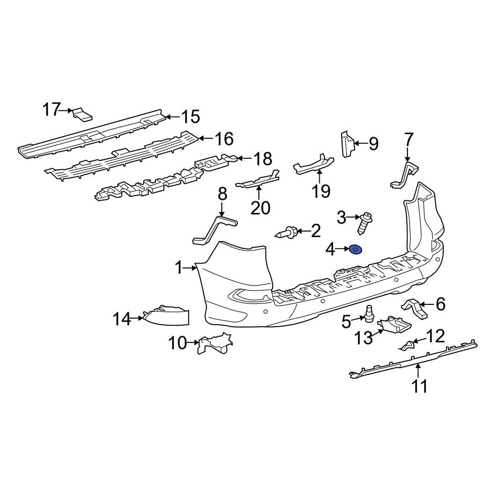 Lexus OE 5235660050 - Bumper Cover Grommet