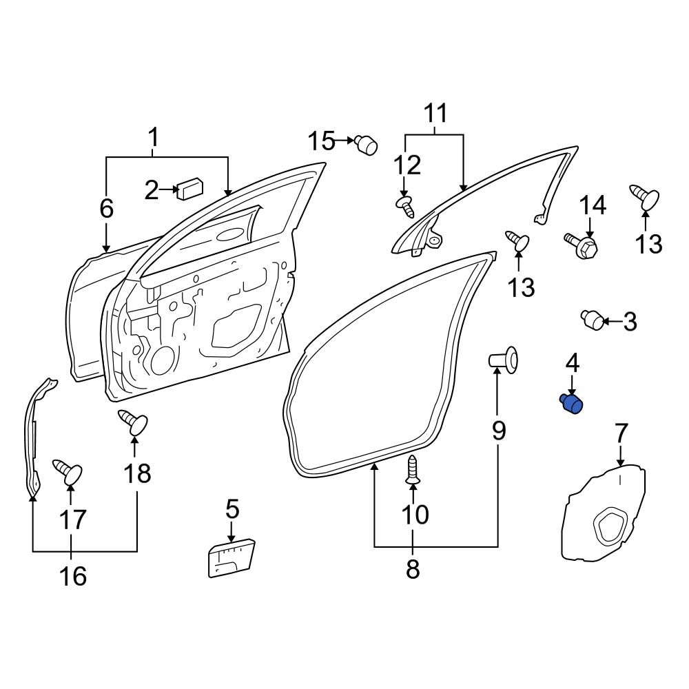 Lexus OE 9054109069 - Rear Door Stop