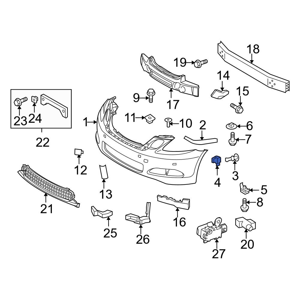 Lexus OE 5387950020 - Bumper Cover Nut