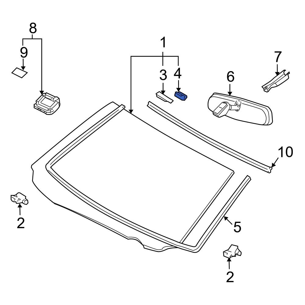 Lexus OE 5611530120 - Windshield Spacer