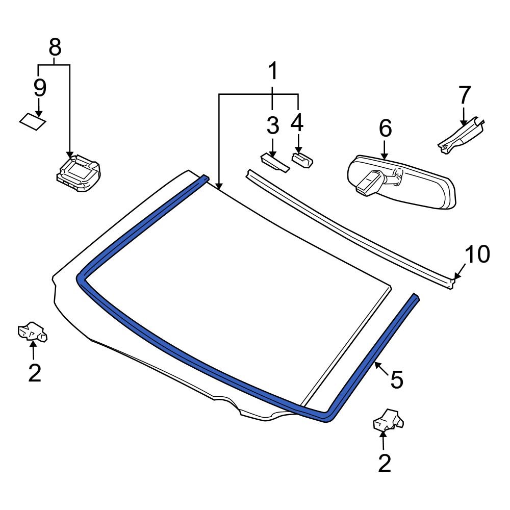 Lexus OE 5611764010 - Windshield Seal