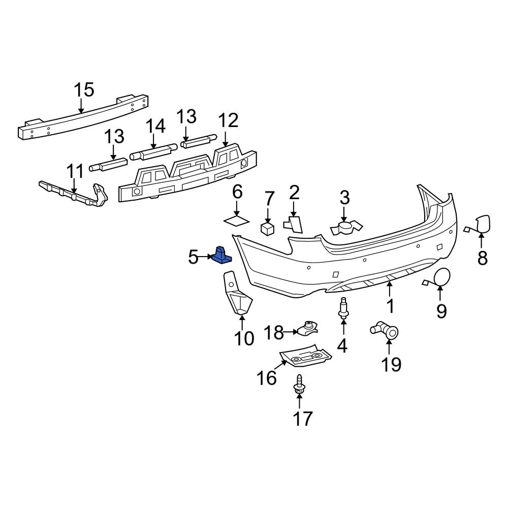 Lexus OE 5219730040 - Bumper Cover Support Rail Bracket