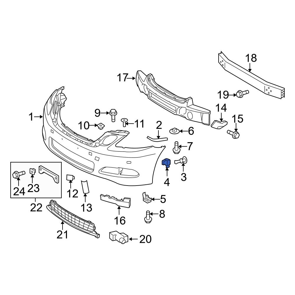 Lexus OE 5387950020 - Bumper Cover Nut