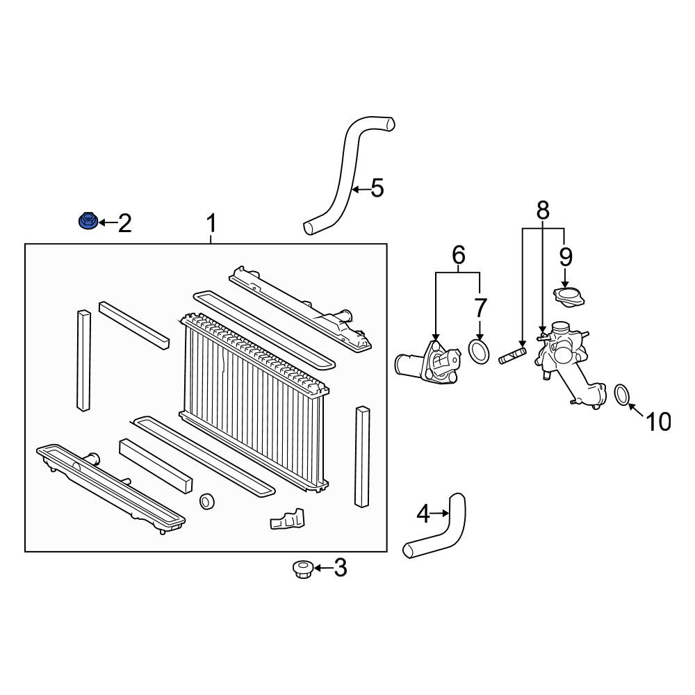 Lexus OE 16523F0020 - Upper Radiator Insulator
