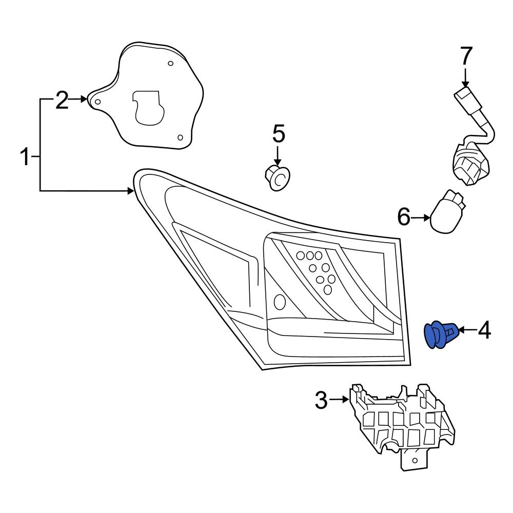 Lexus OE 8149650010 - Deck Lid Finish Panel Clip