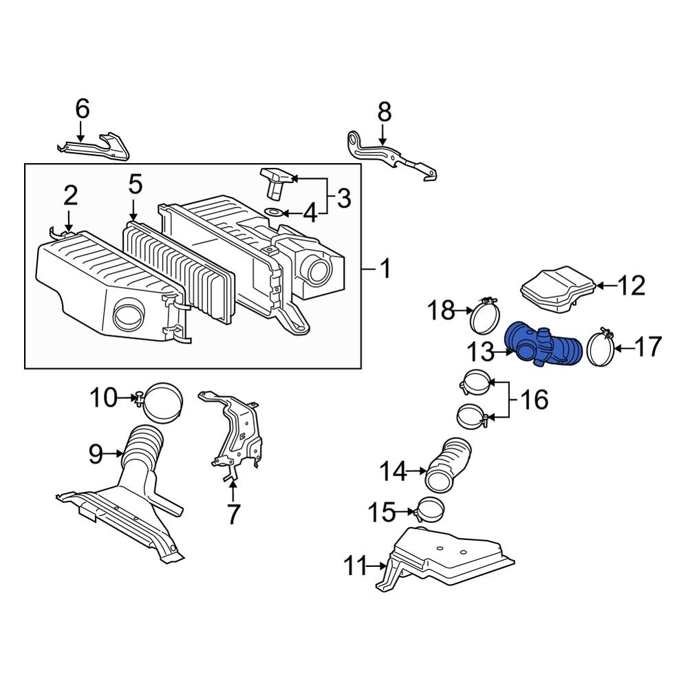 Lexus OE 1788120140 - Engine Air Intake Hose