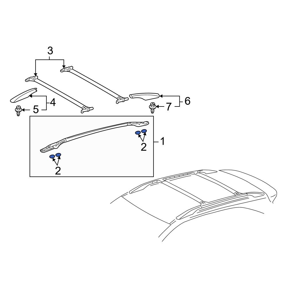 Lexus OE 634370E010 - Roof Luggage Carrier Side Rail Gasket