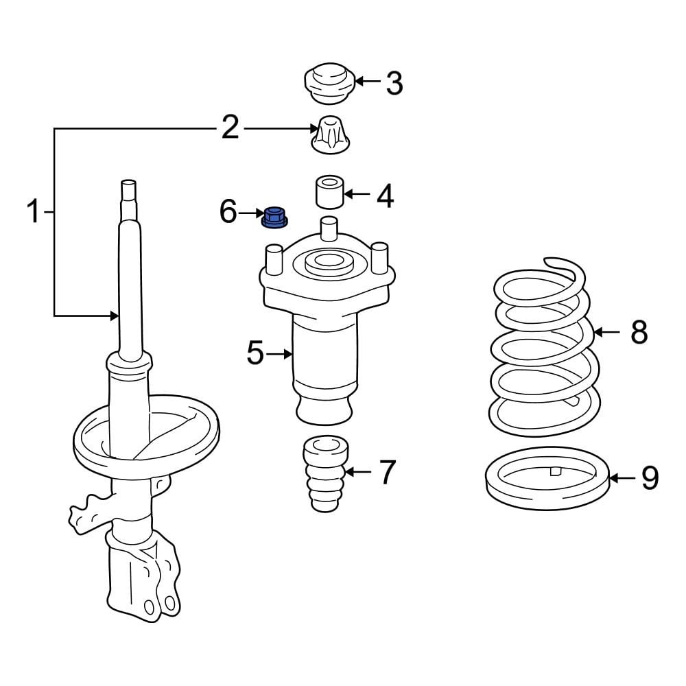 Lexus OE 9008017217 - Upper Suspension Strut Nut