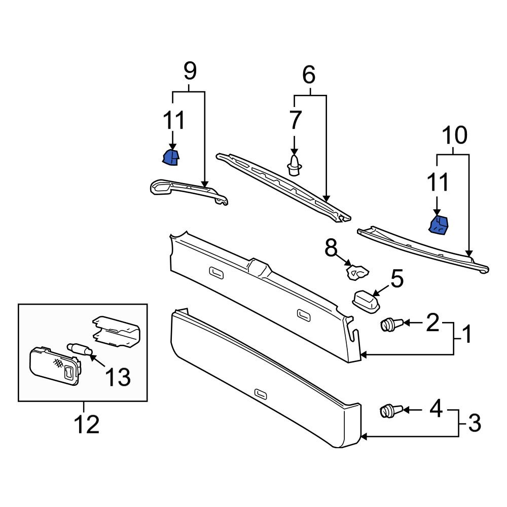 Lexus OE 9046709204 - Outer Liftgate Trim Panel Clip