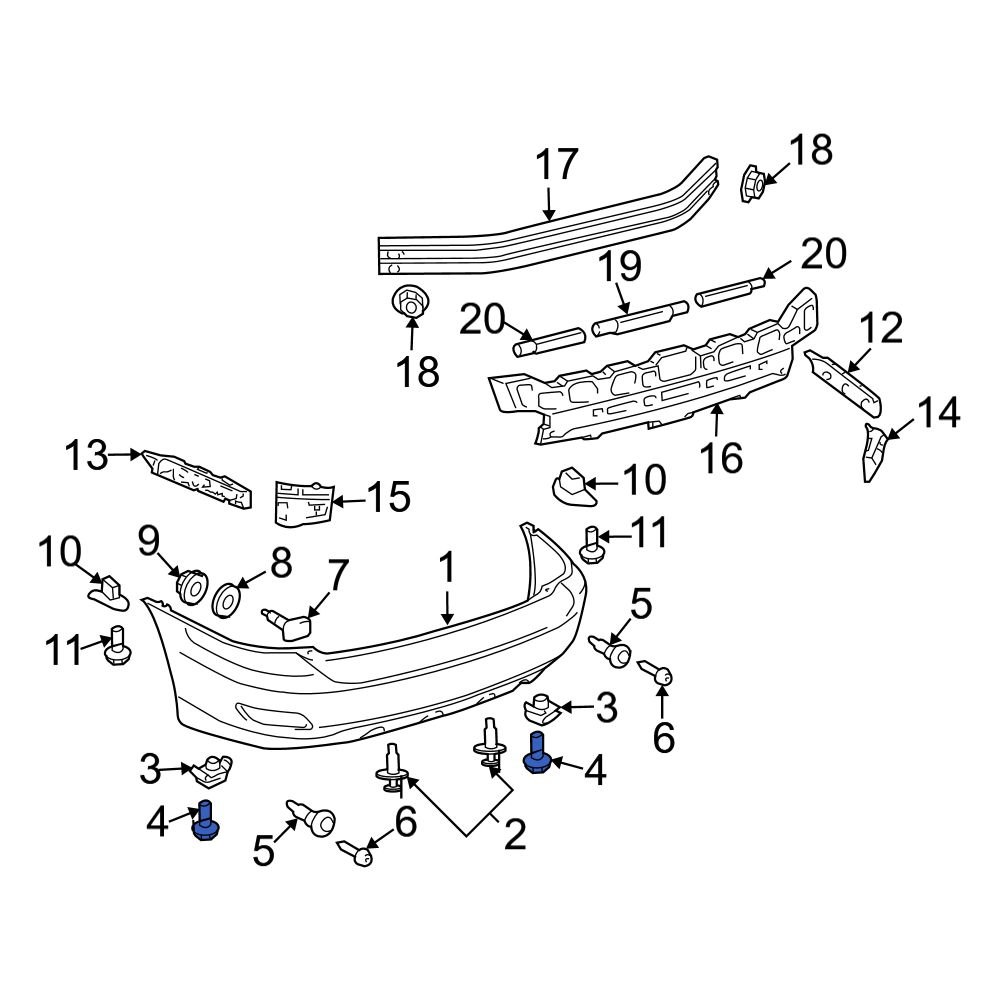 Lexus OE 9008015090 - Fender Bolt