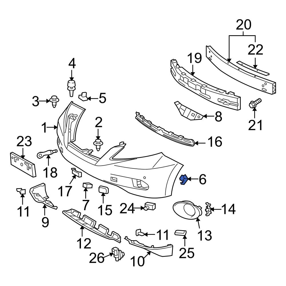 Lexus OE 525350E030 - Door Molding Clip